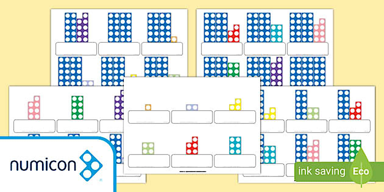 👉 Numicon Shapes Themed Editable Self Registration Labels
